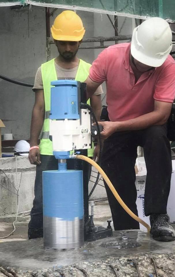 Conducting a basic concrete drilling training to our valued customer at ...